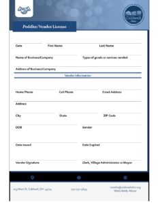 Vendor-License-2023-fillable | Village of Caldwell